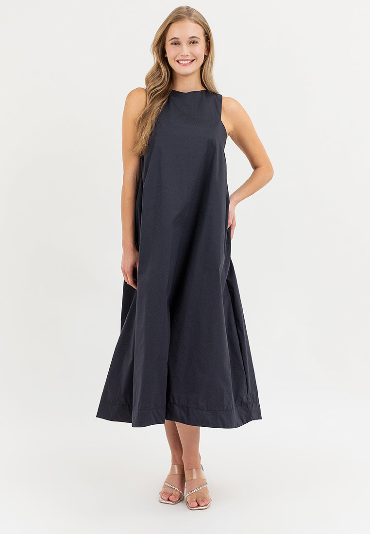 Imogen Halter Sleeves Maxi Dress | Cole Vintage
